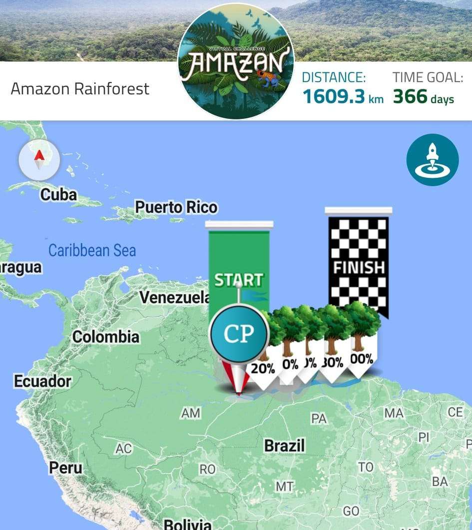 1,000 mile virtual Amazon Rainforest run - GiveWheel